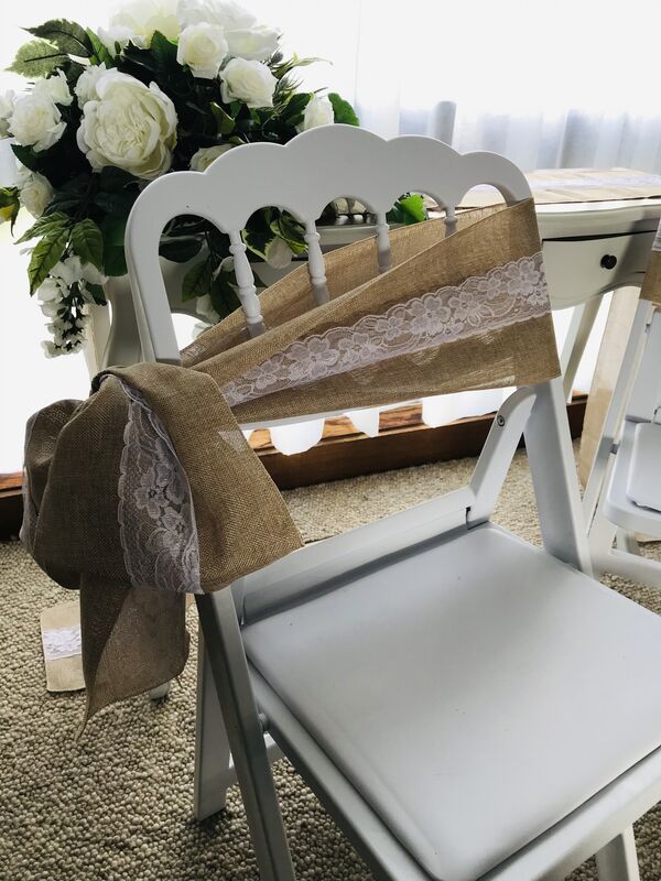 Hessian Chair Sashes | Wedding Decor for Hire