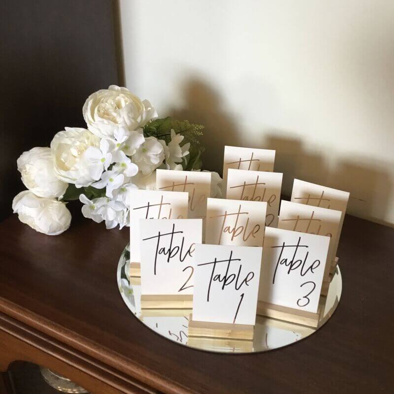 Table Numbers - Rose Gold -Small (Set) | Wedding Decor for Hire