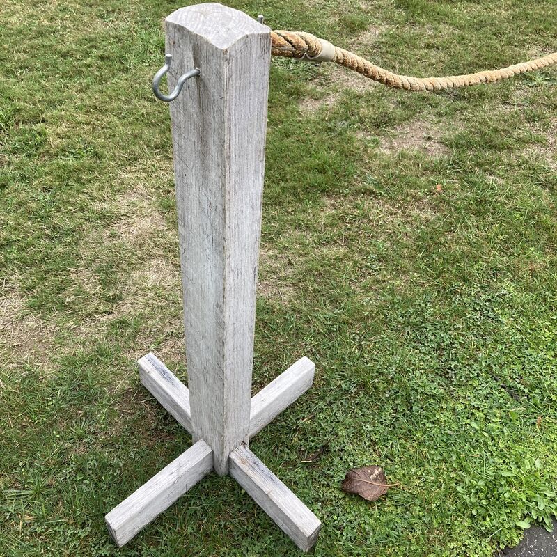 Rustic Timber Bollards x 8 With Ropes | Wedding Decor for Hire