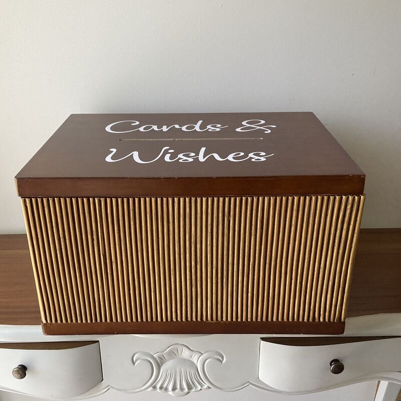 For Sale -Wishing Well - Rattan/Wooden Card & Wishes Box | Wedding ...